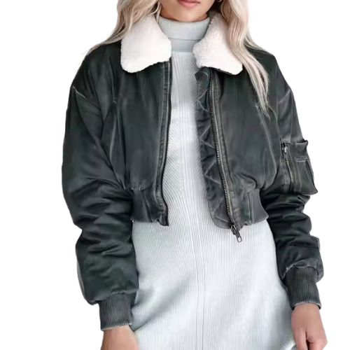 Dark Grey Short Biker Jacket Manufacturer in USA, UK